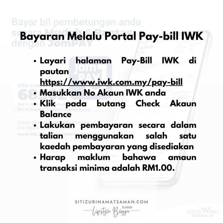Indah Water Cara Mudah Semak Dan Bayar E-Bill IWK 2023